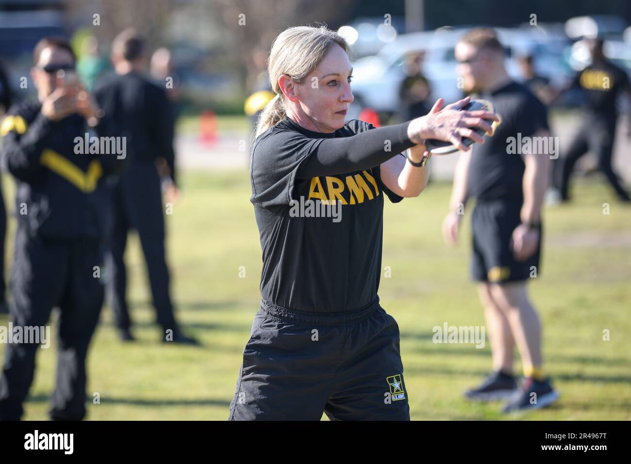 U.S. Army Col. Lewis, Theresa, throws a discus during the U.S. Army ...