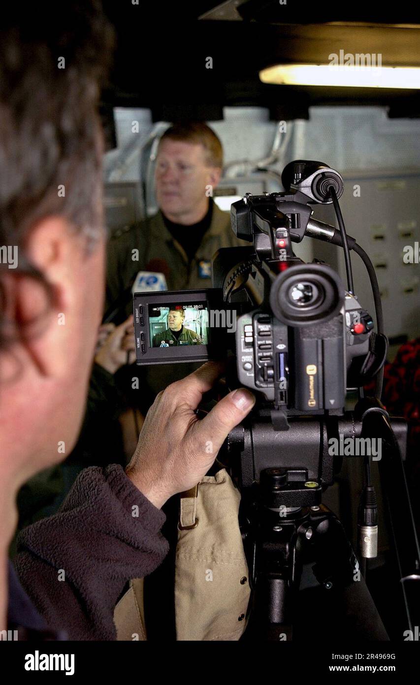 US Navy Rear Admiral John D. Stufflebeem, Commander Carrier Group Two ...