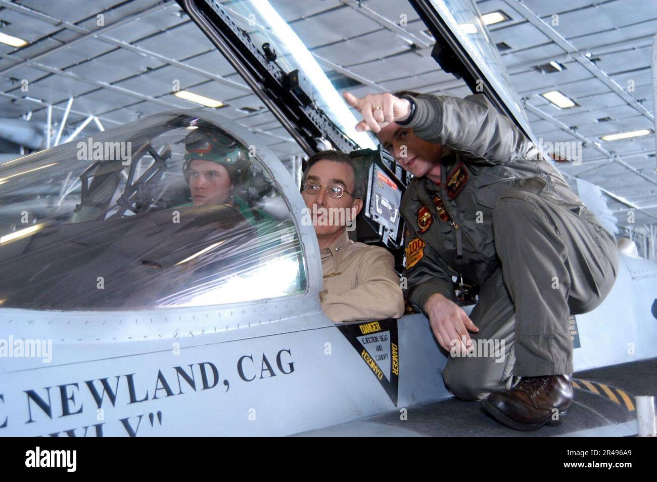 US Navy Vice Adm. Scott A. Frye, Commander Sixth Fleet, is seated in ...