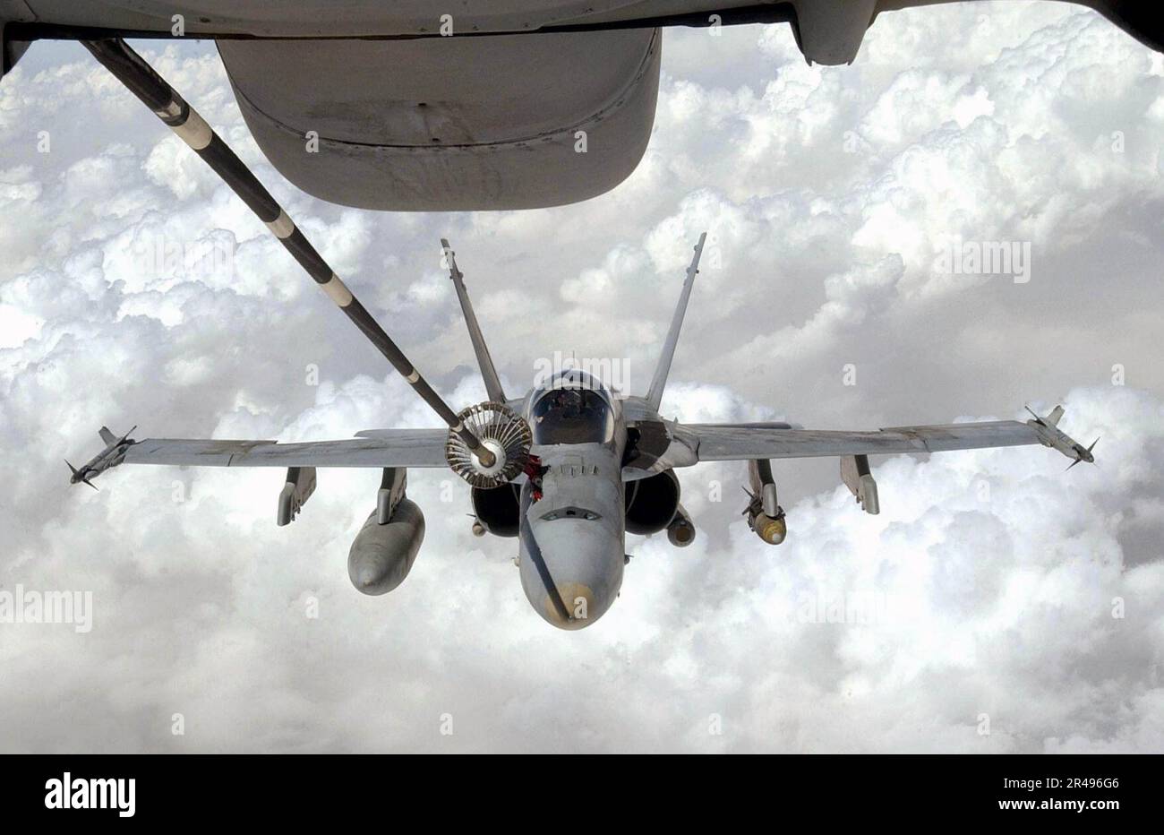 US Navy A U.S. Navy F-A-18 Hornet strike fighter flying missions in ...