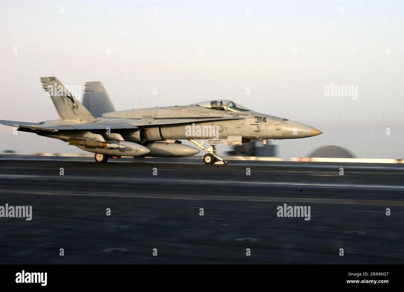 US Navy An F-A-18C assigned to the ''Golden Dragons'' of Strike Fighter ...