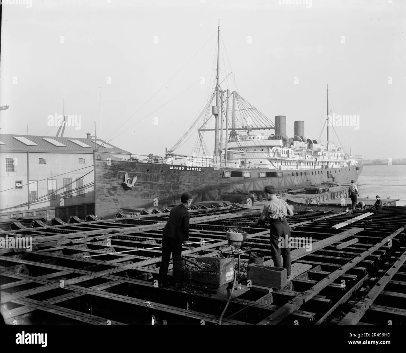 S.S. Morro Castle, Cramps Shipyards, Philadelphia, between 1900 and ...