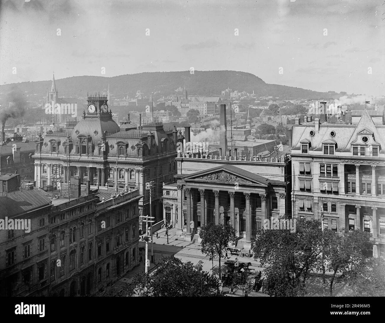 Montreal from church of notre dame Black and White Stock Photos ...