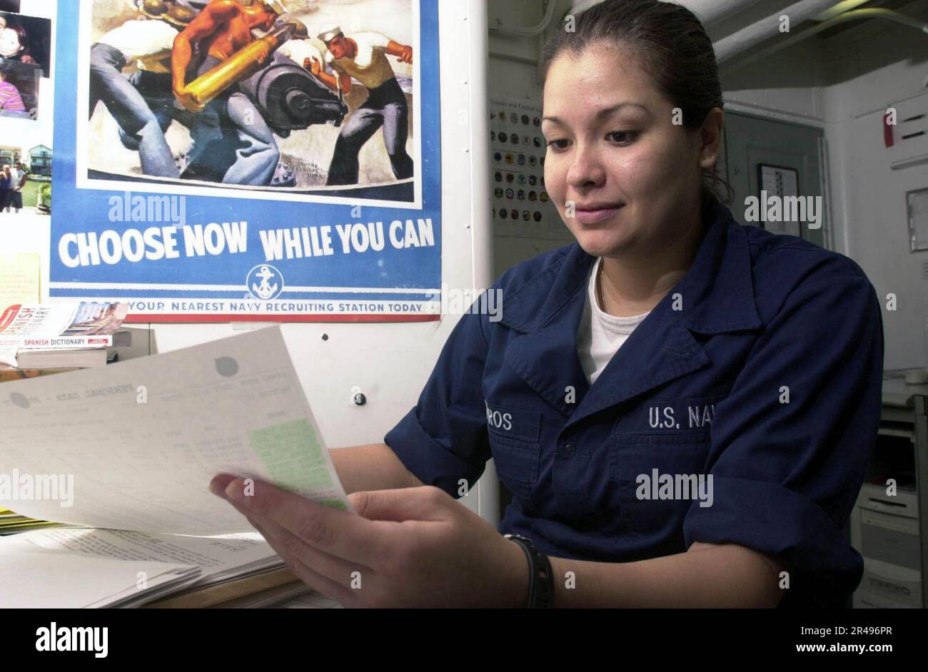 US Navy Personnelman Robin Cisneros of Corpus Christi, Texas reviews ...