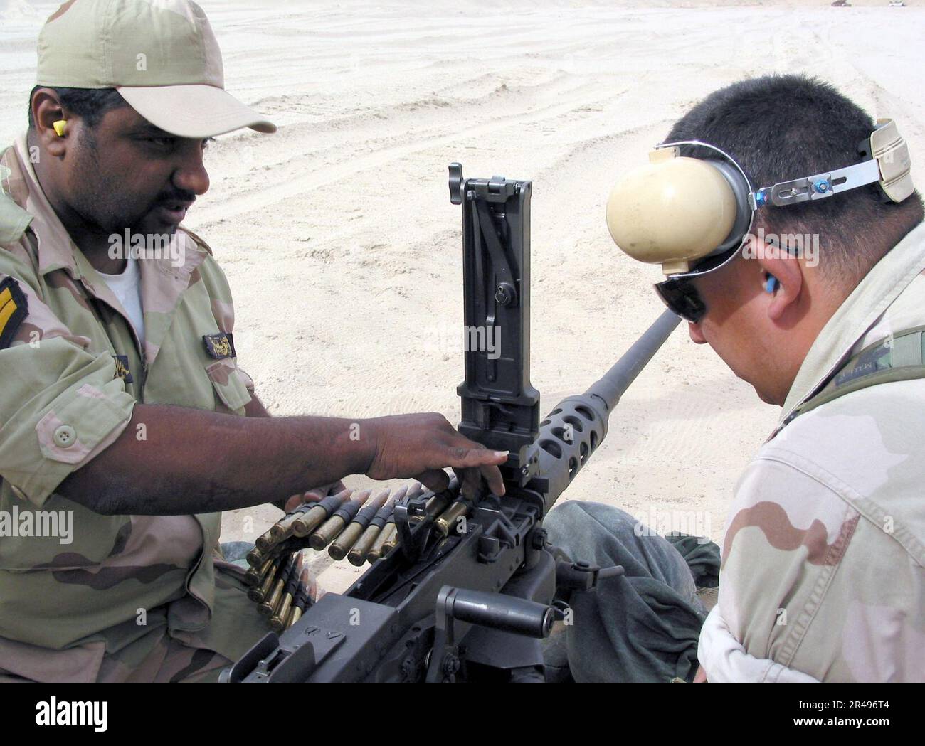 US Navy Pvt. Mubarek, a Kuwaiti Sailor assigned to a Force Protection ...