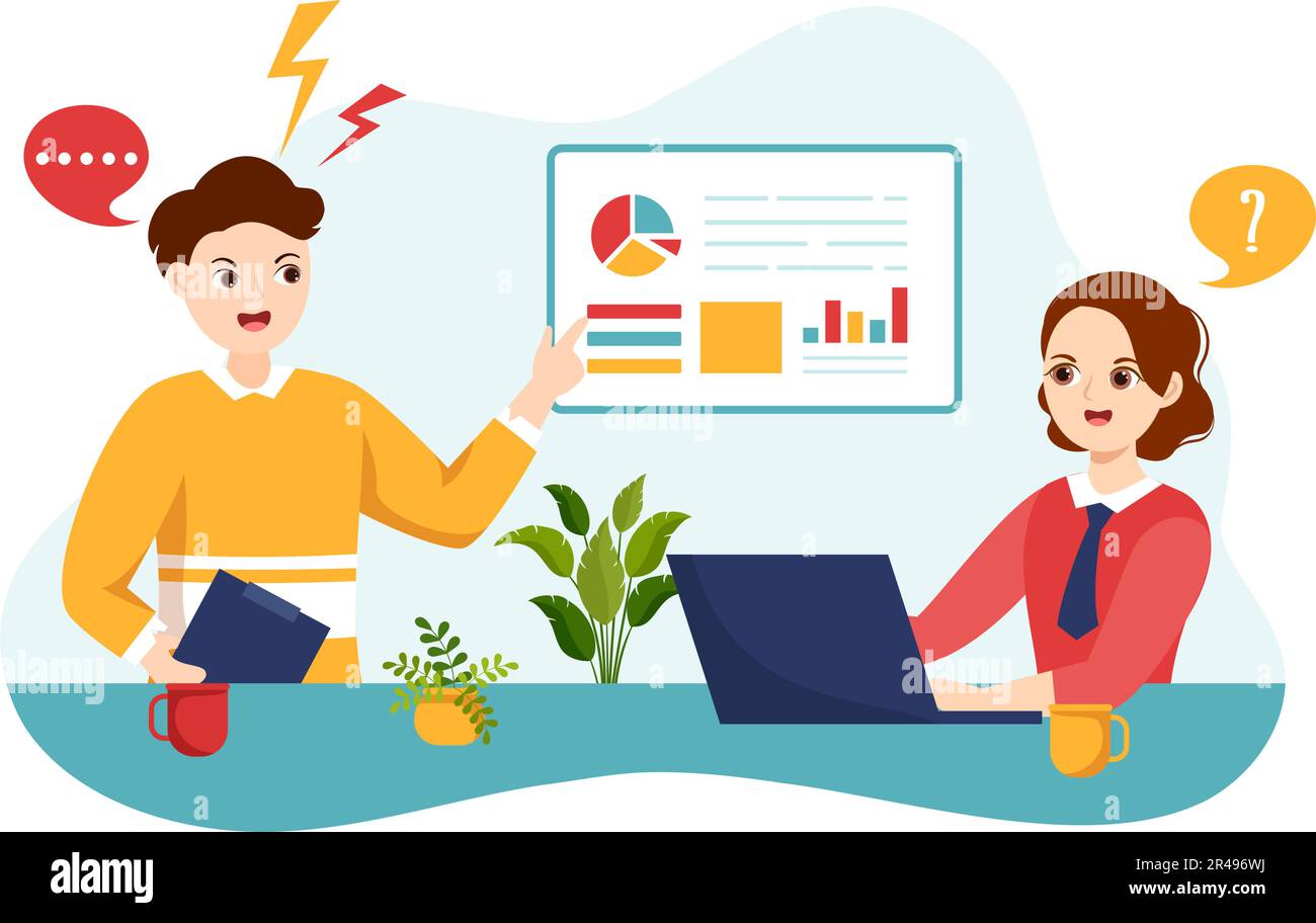 Conflict Resolution and Management Vector Illustration with Two Society ...
