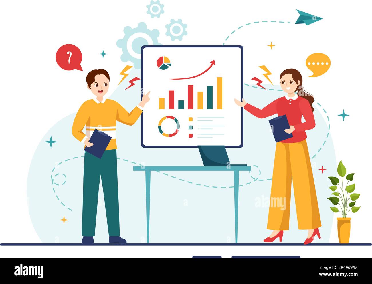 Conflict Resolution and Management Vector Illustration with Two Society ...