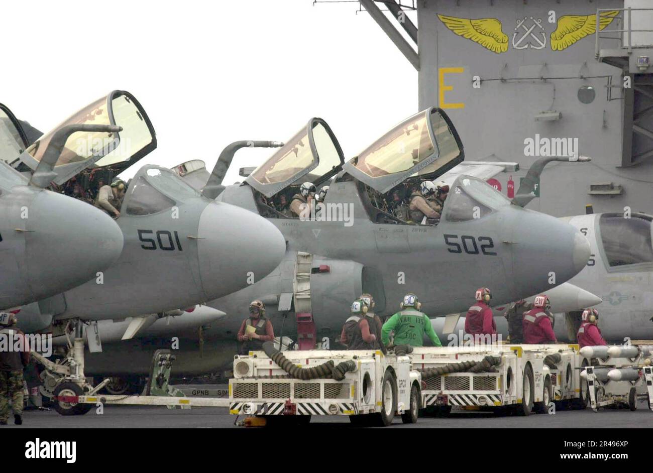 US Navy Aircrews assigned to EA-6B Prowlers from the ''Black Ravens ...