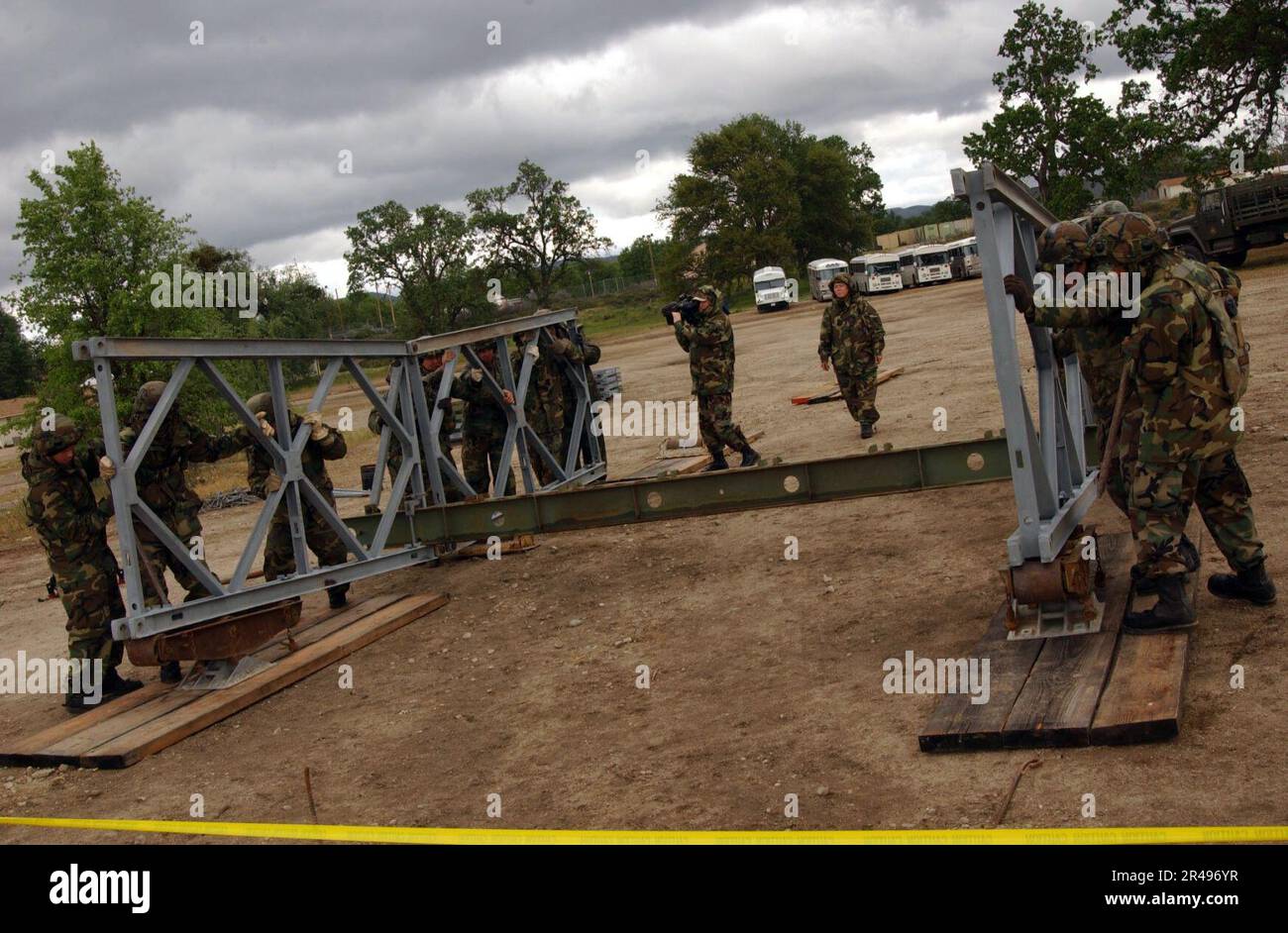US Navy Seabees assigned to Naval Mobile Construction Battalion Forty ...