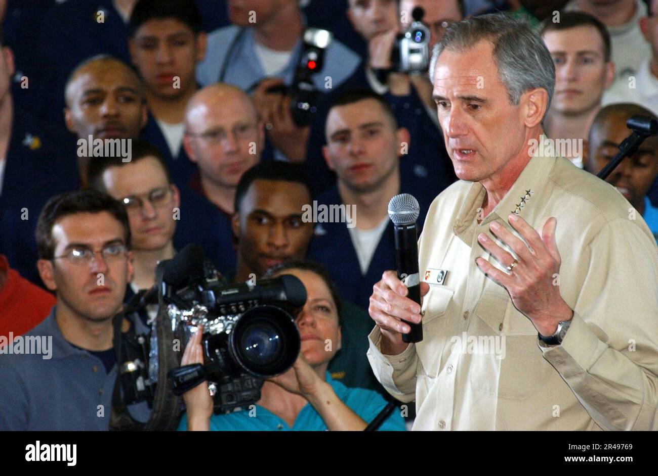 US Navy Admiral Gregory Johnson, Commander U.S. Naval Forces Europe ...