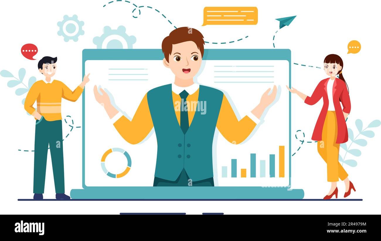 Conflict Resolution and Management Vector Illustration with Two Society ...