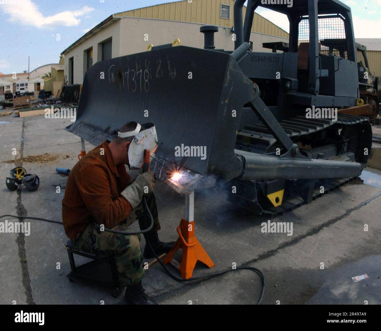 US Navy Steel Worker Stock Photo - Alamy