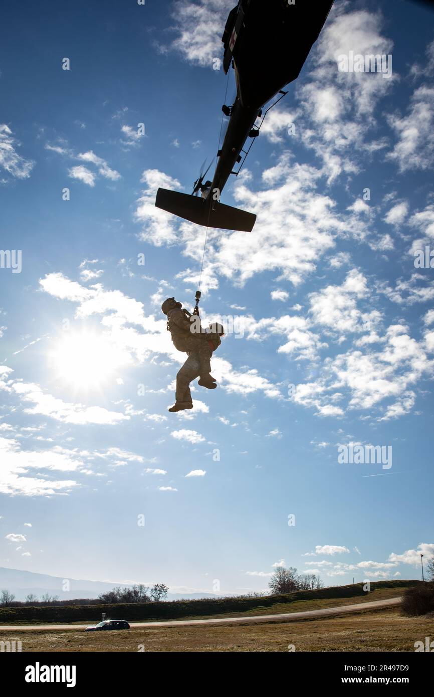 Kosovo Force (KFOR) Regional Command-East (RC-E) Soldier with the ...