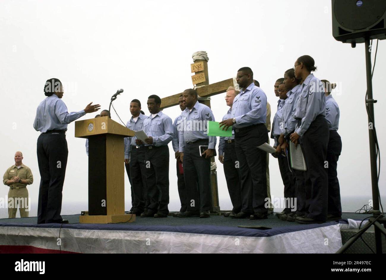 US Navy USS Nimitz (CVN 68) and Carrier Air Wing Eleven (CVW-11) choir ...