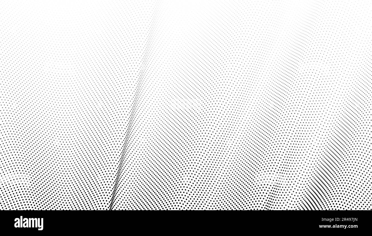 Dotted Abstract Pattern Black Dots On White Background Halftone Wavy Effect Stock Vector Image