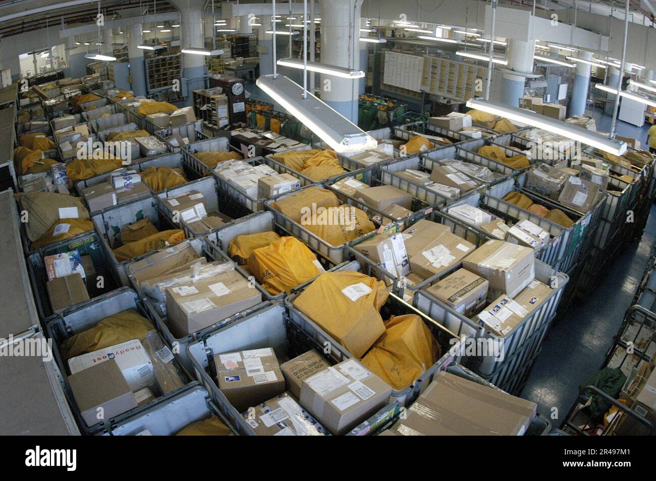 US Navy More than 53,000 lbs of mail stands ready for delivery to crew ...