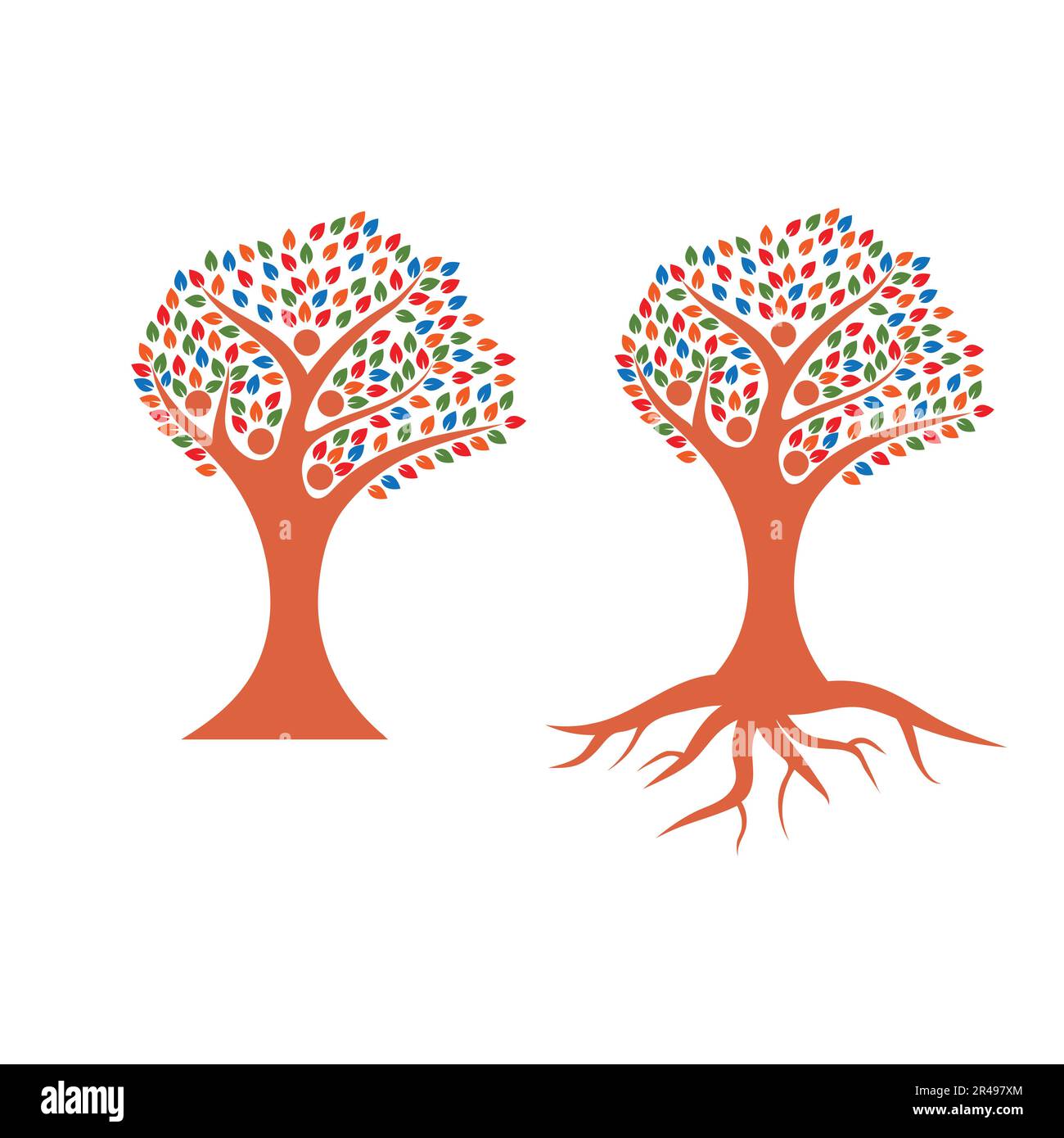 Abstract vector family tree logo design Stock Vector Image & Art - Alamy