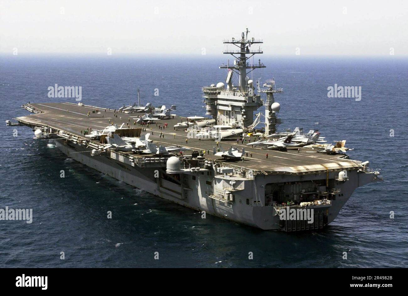 US Navy USS Nimitz (CVN 68) transits the Arabian Gulf as it prepares ...