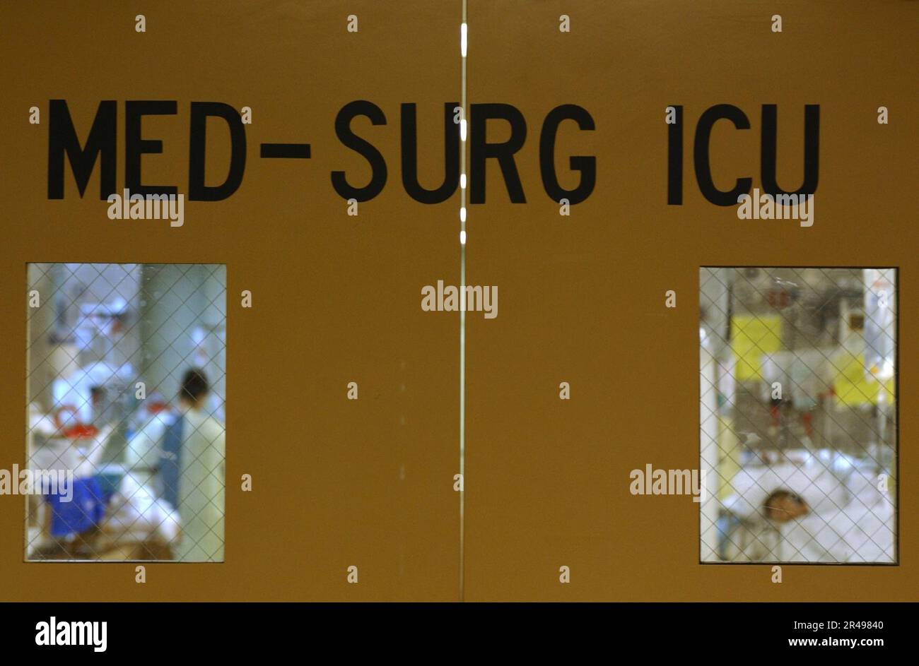 US Navy Twelve Iraqi patients fill all the beds in one of the Intensive Care Units (ICU) aboard ...