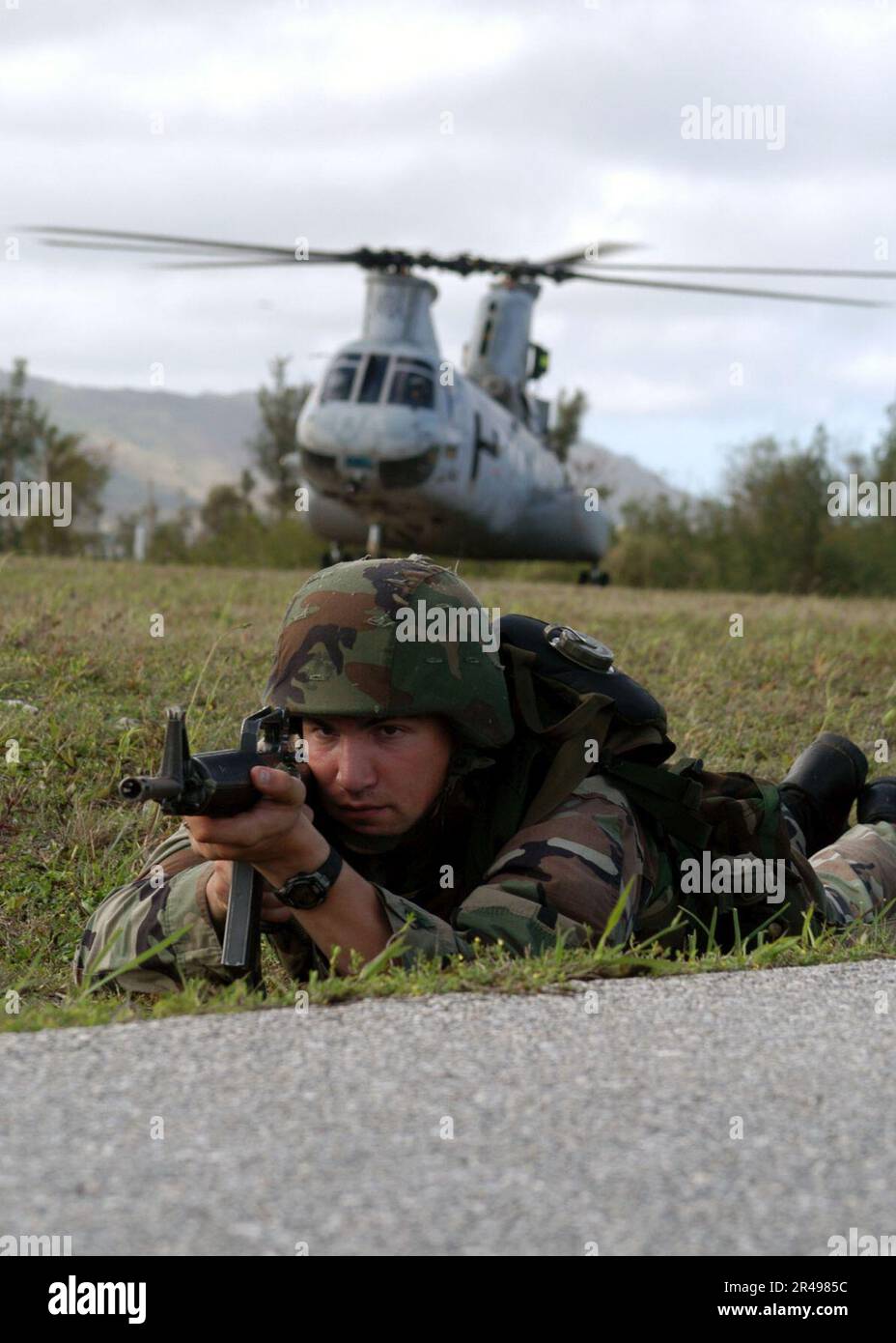 US Navy Marine Sgt. from New Orleans, La. attached to 31st Marine ...