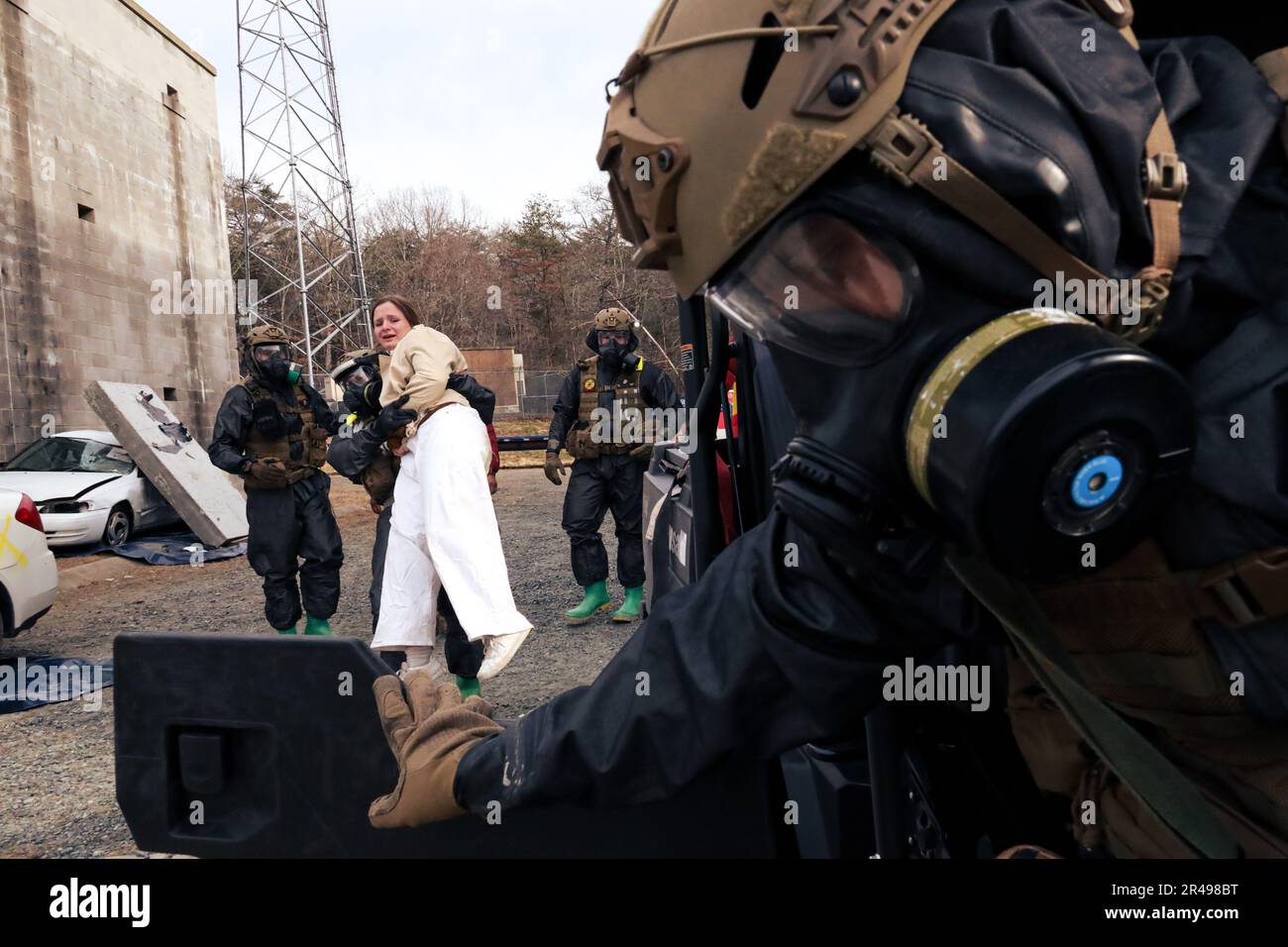 U.S. Marines with Chemical Biological Incident Response Force, extract ...