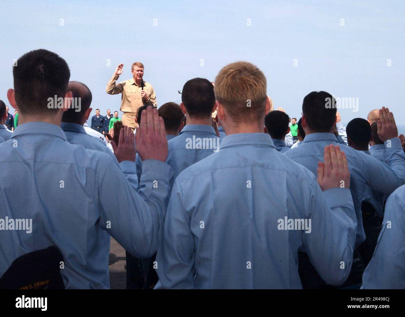 US Navy Rear Adm. John D. Stufflebeem, Commander Carrier Group Two ...