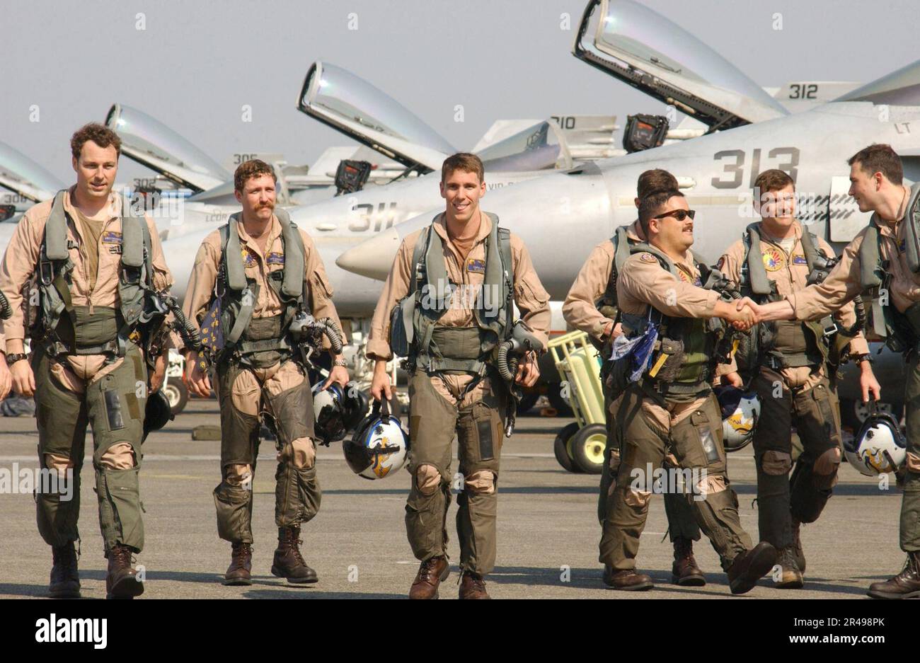 US Navy Pilots assigned to the ''Golden Dragons'' of Strike Fighter ...