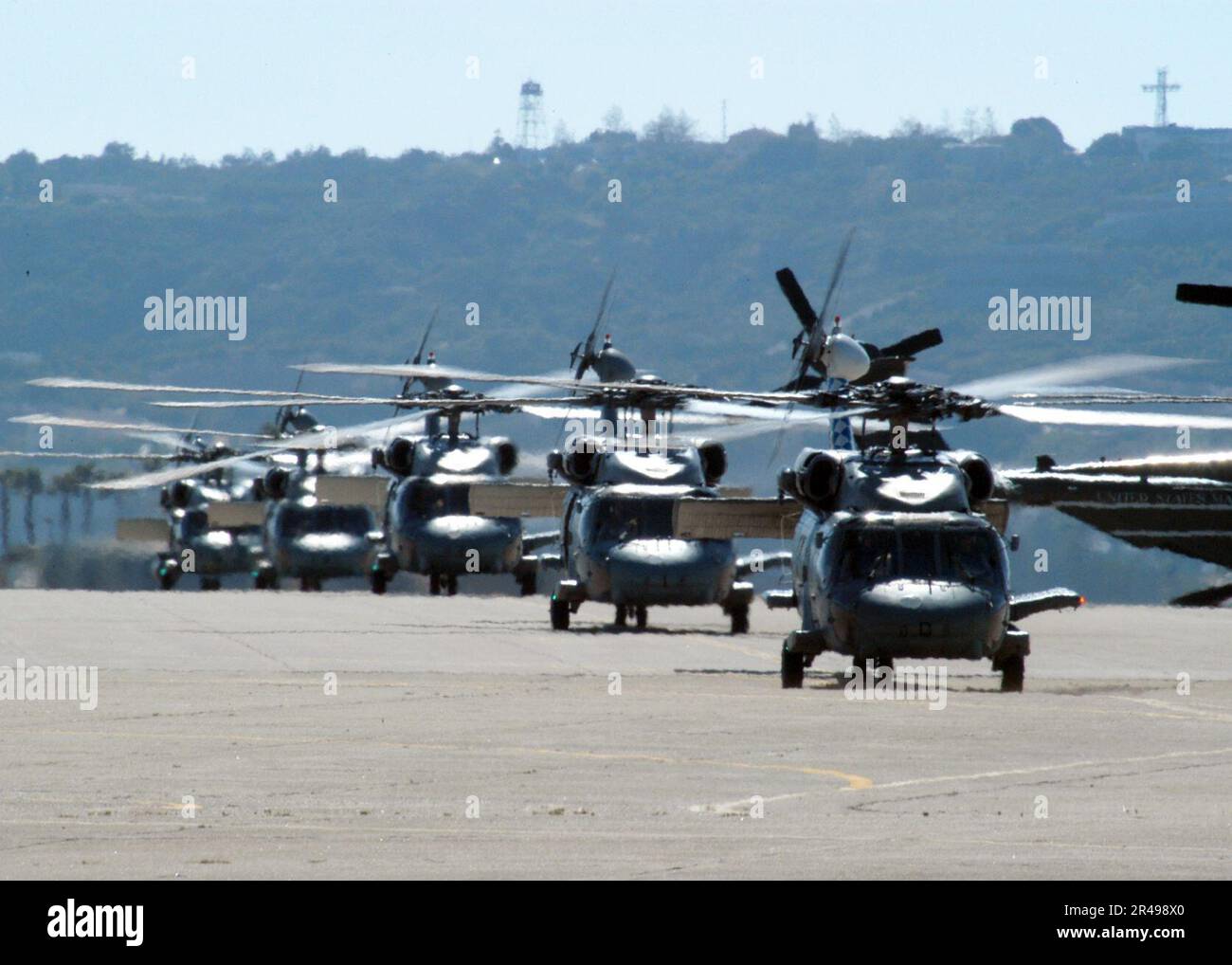 US Navy Five SH-60B Seahawks from the Black Knights of Helicopter Anti ...