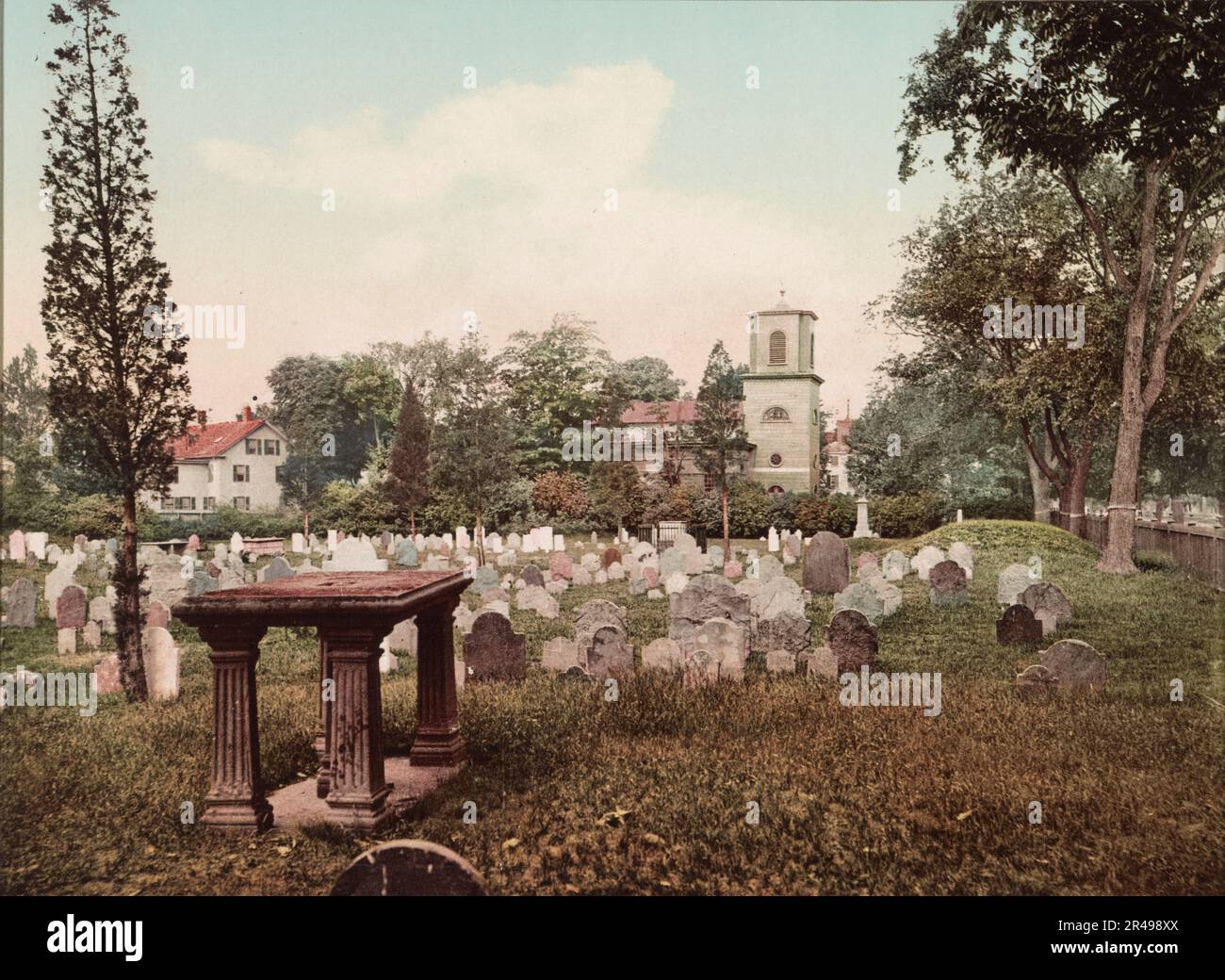 Christ Church churchyard, Cambridge, c1899 Stock Photo - Alamy