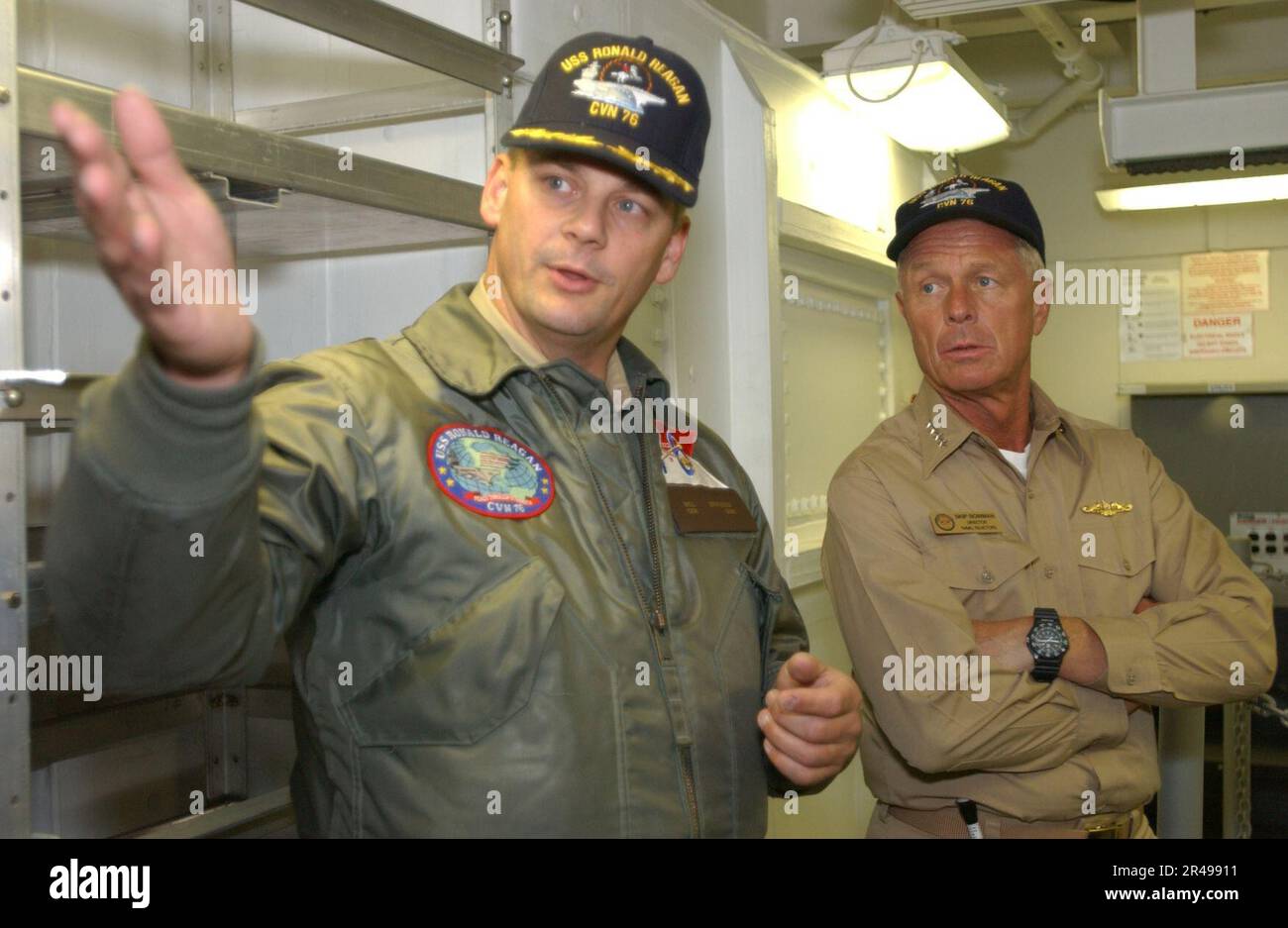 US Navy Adm. Frank Bowman (right) toured the Aircraft Intermediate ...