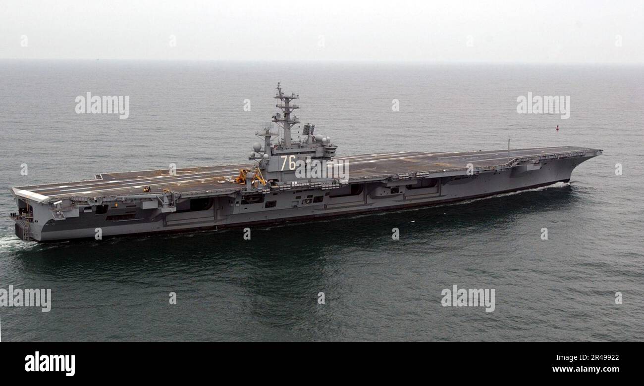 US Navy Sailors aboard the Precommissioning Unit (PCU) Ronald Reagan ...