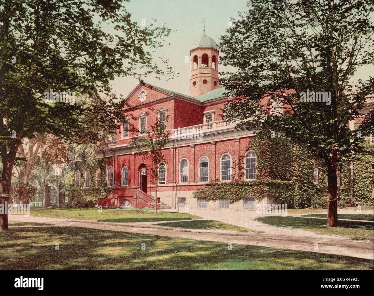 19th century view of harvard university hi-res stock photography and ...