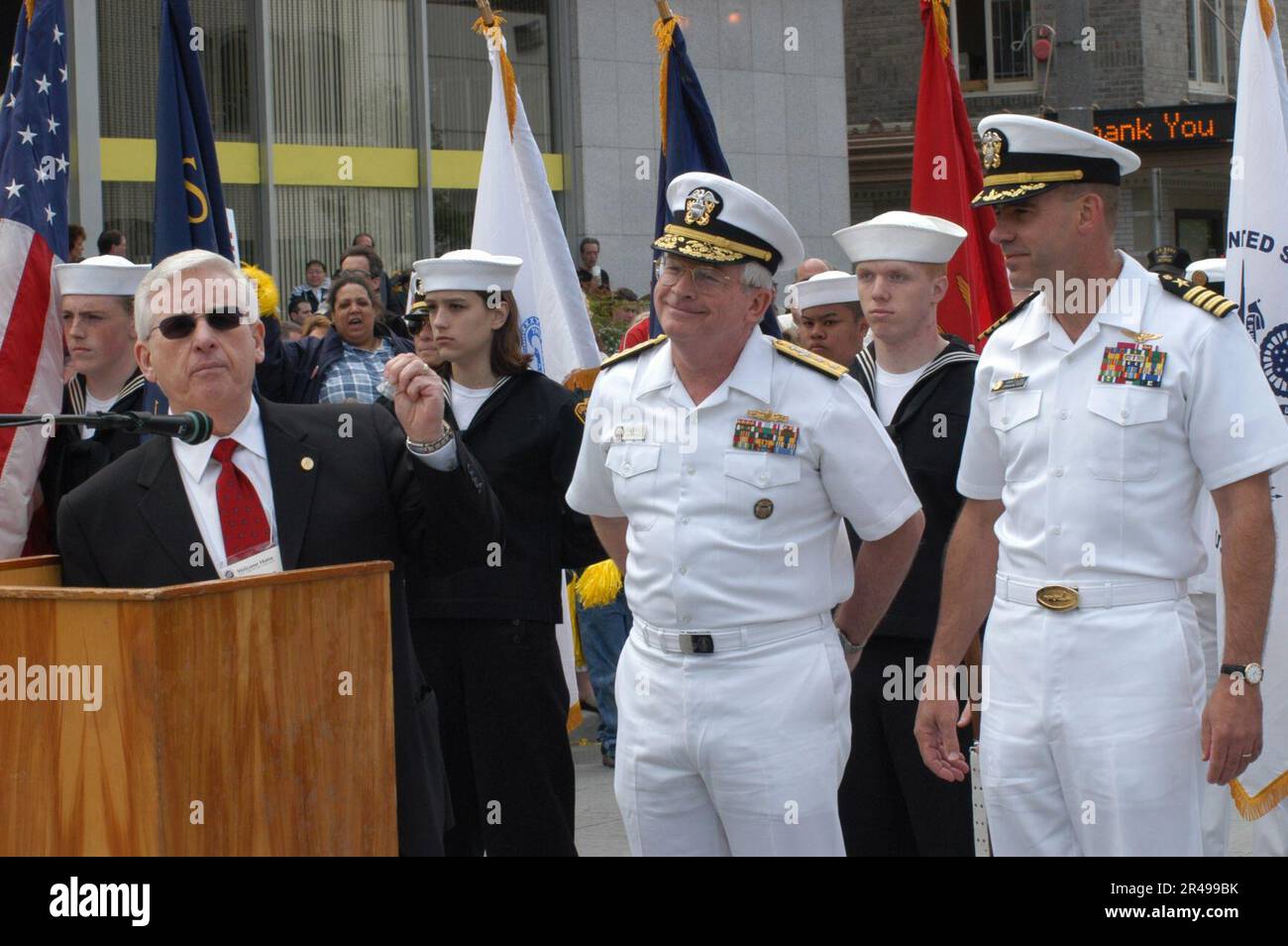 US Navy Everett mayor, Frank Anderson is flanked by Rear Adm. John ...