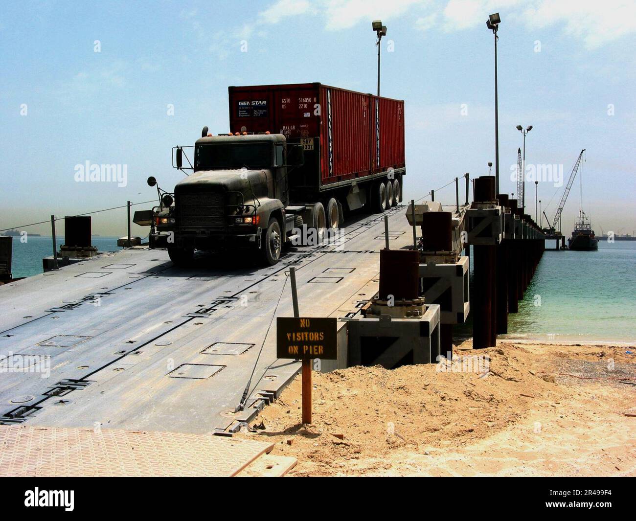 US Navy A U.S. Army transport vehicle returns from the U.S. Navy ...
