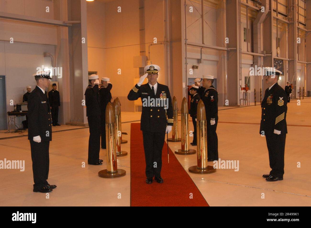 US Navy Cmdr. Daniel G. Rieck from Preston, Md., passes through the ...