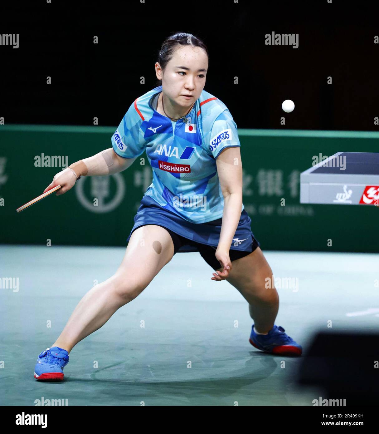 Japan's Mima Ito competes against China's Chen Meng in a women's ...