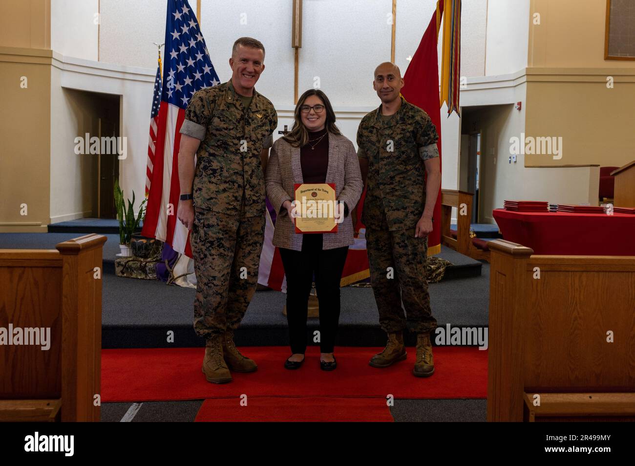 Marissa N. Gonzalez, a financial management analyst with the Assistant Chief of Staff, Marine ...