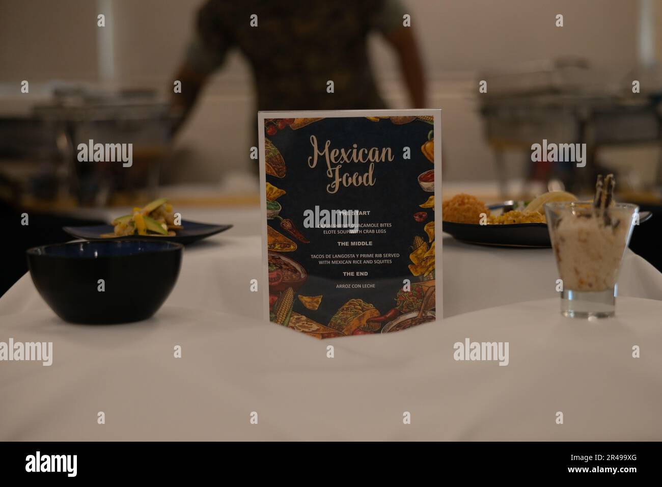 Team three’s Mexican food menu is displayed during the Chef of the ...