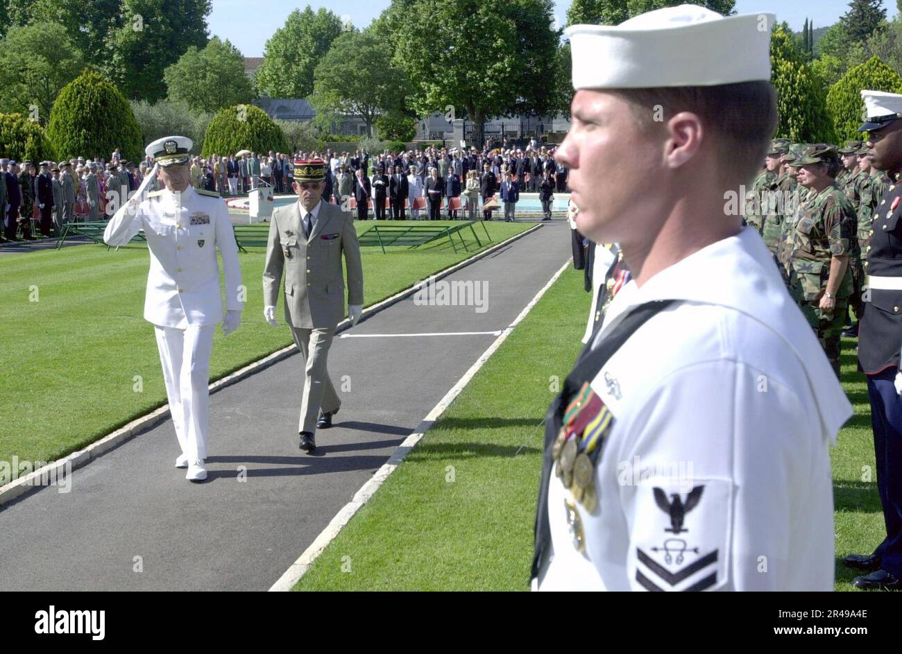 US Navy Vice Adm. Scott Fry, Commander, U.S. Sixth Fleet, and his ...