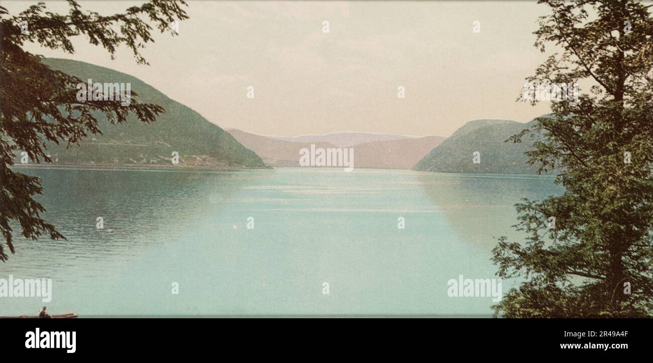 Peekskill Bay and the narrows of the Hudson, ca 1900 Stock Photo - Alamy