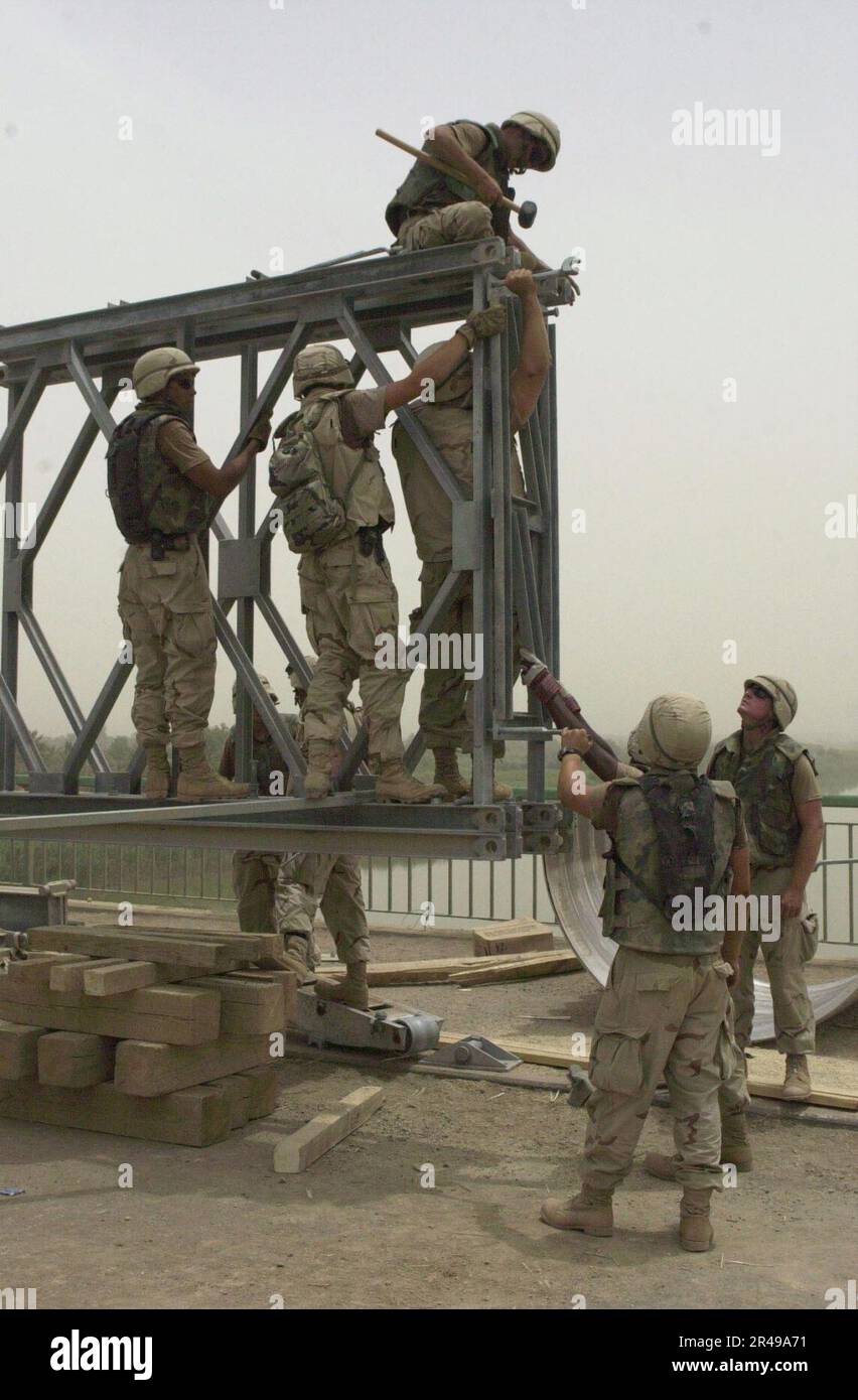US Navy Seabees assigned to Naval Mobile Construction Battalion One ...