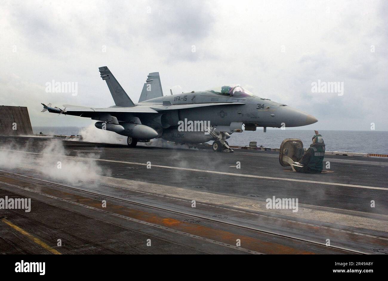 US Navy An F-A-18 Hornet Strike Fighter assigned to the ''Valions'' of ...