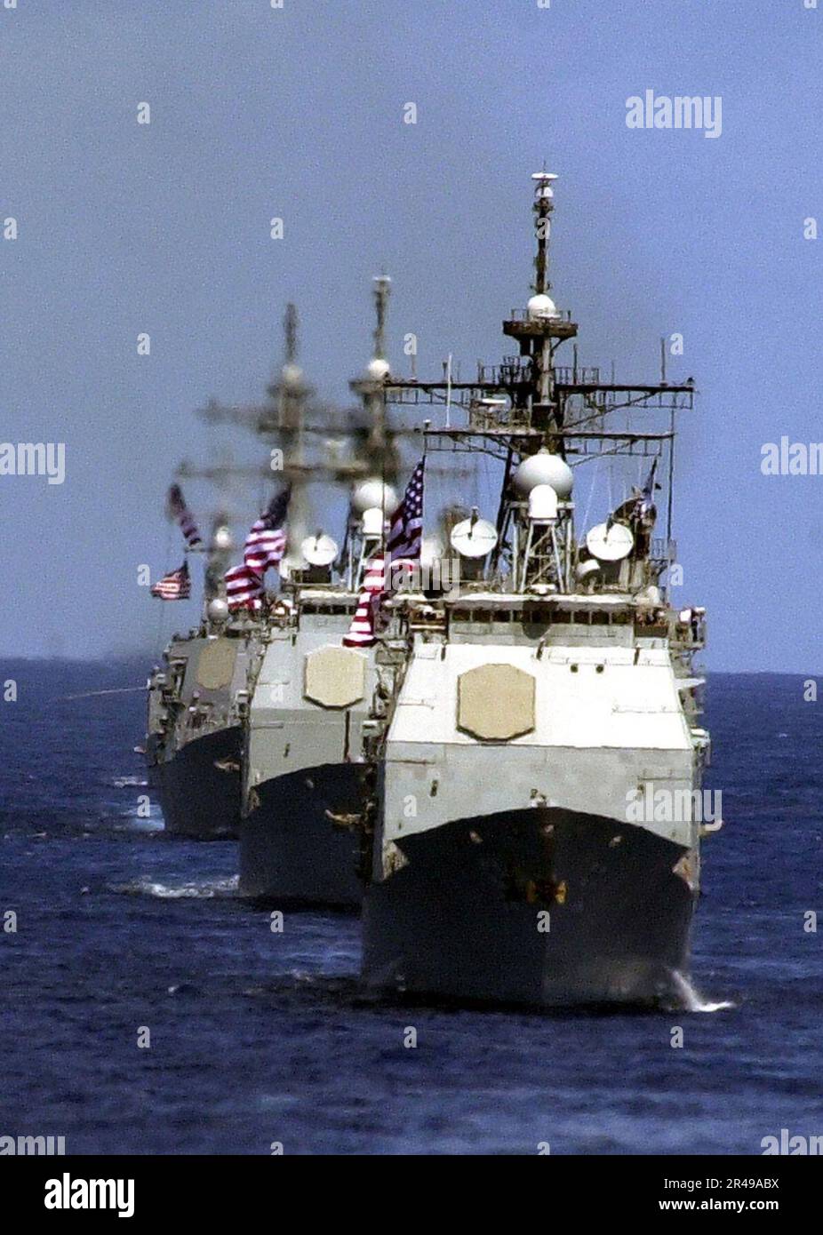 US Navy Ships in USS Constellation's Battle Group line up behind each ...