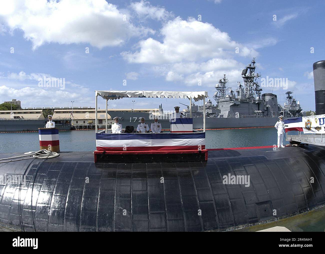 US Navy Rear Adm. John B. Padgett III, Commander Submarine Force, U.S ...