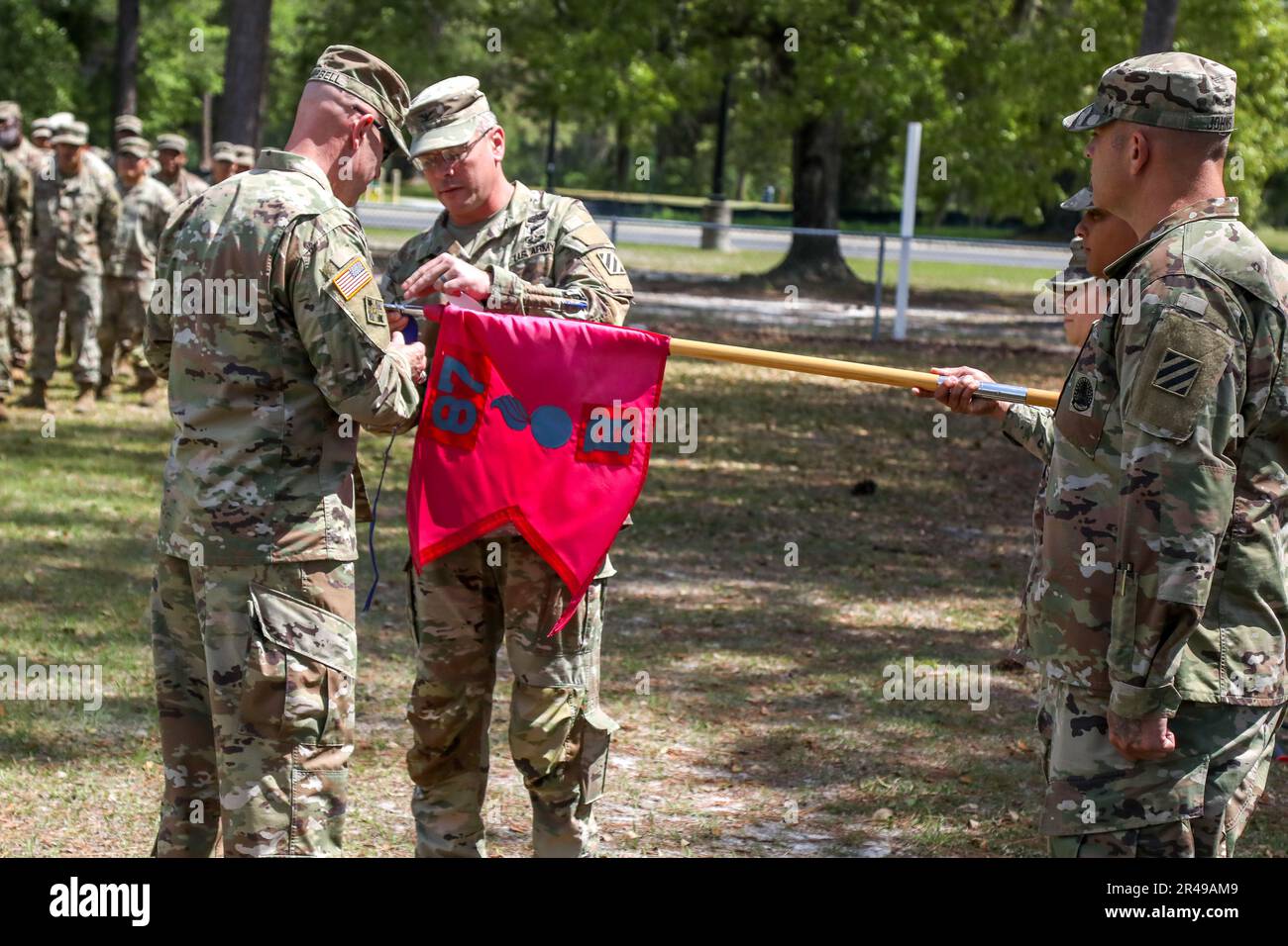 U.S. Army Soldiers of the 87th Division Sustainment Support Battalion ...