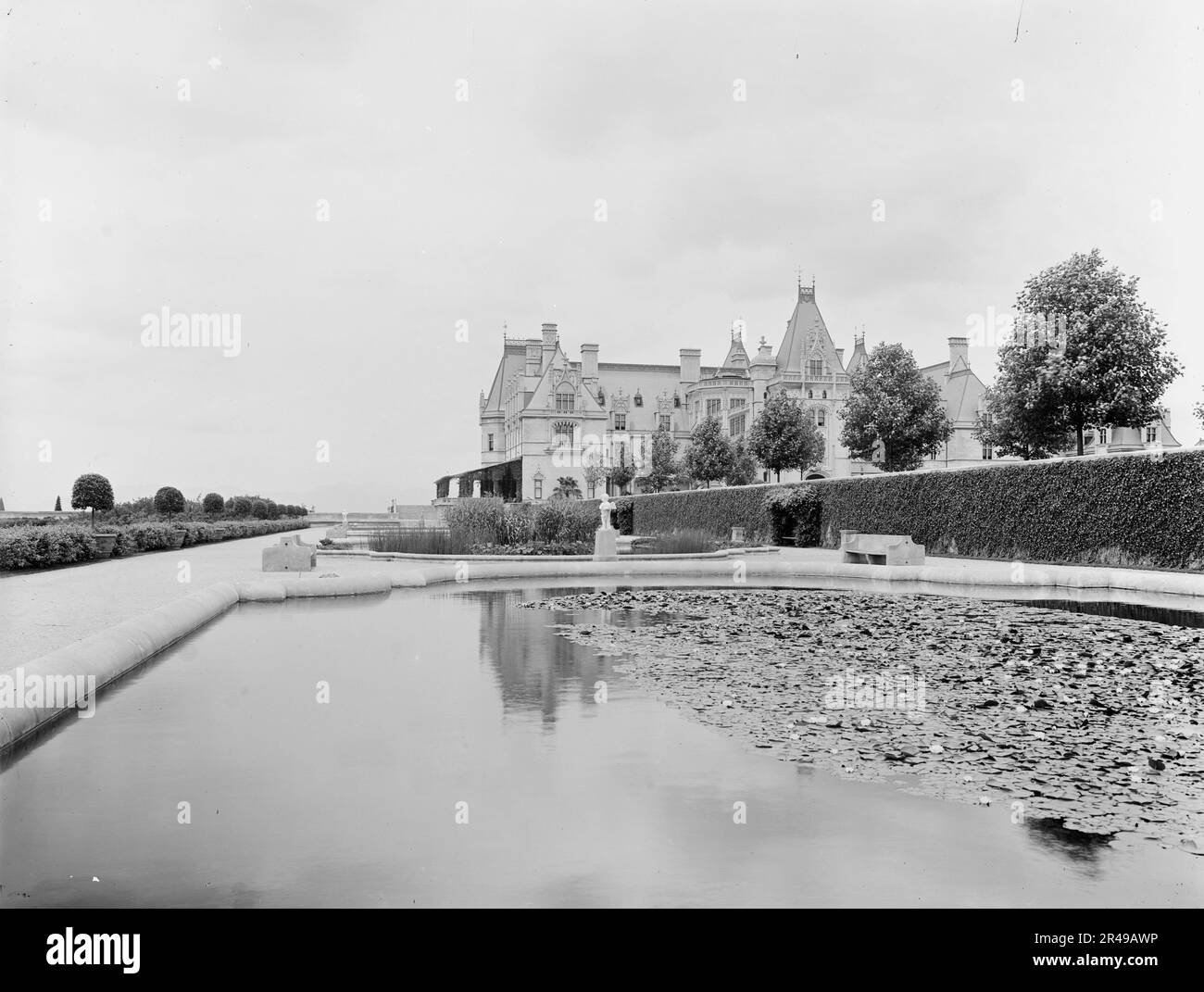 Biltmore House from the south terrace, c1902 Stock Photo - Alamy