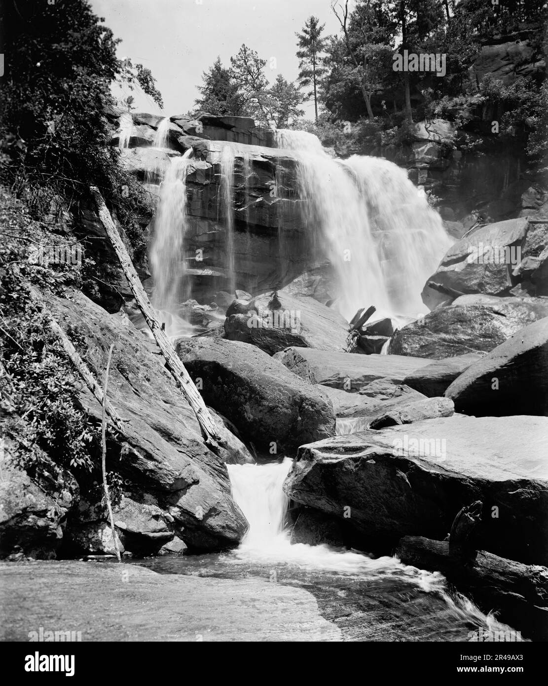 Upper cascades of Whitewater Falls, Sapphire, N.C., between 1900 and ...