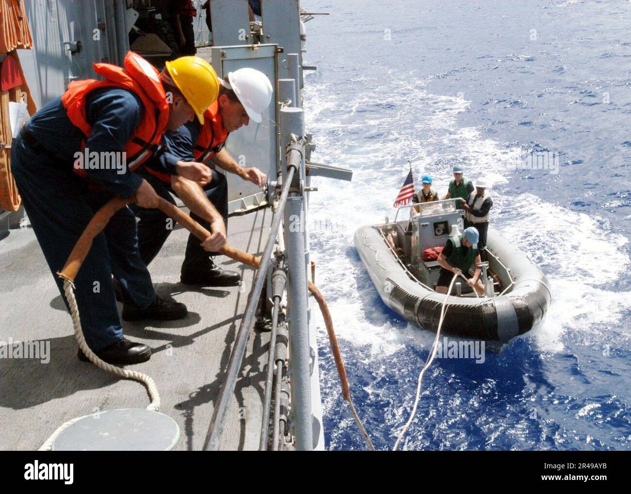 US Navy Boatswain's Mate 1st Class and Boatswain's Mate 3rd Class ...