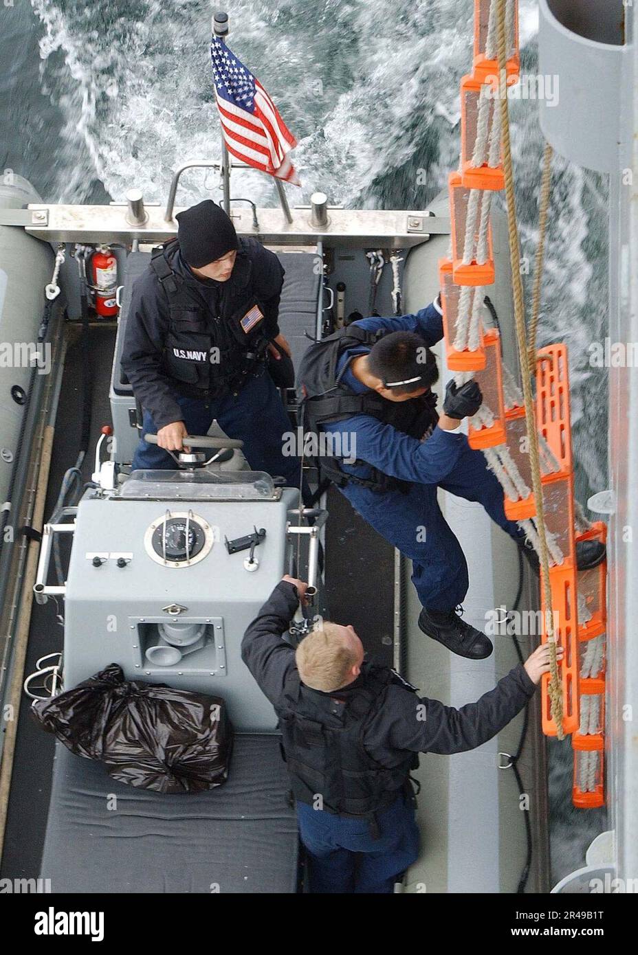 US Navy A member of the Vessel Boarding Search and Seizure (VBSS) team ...