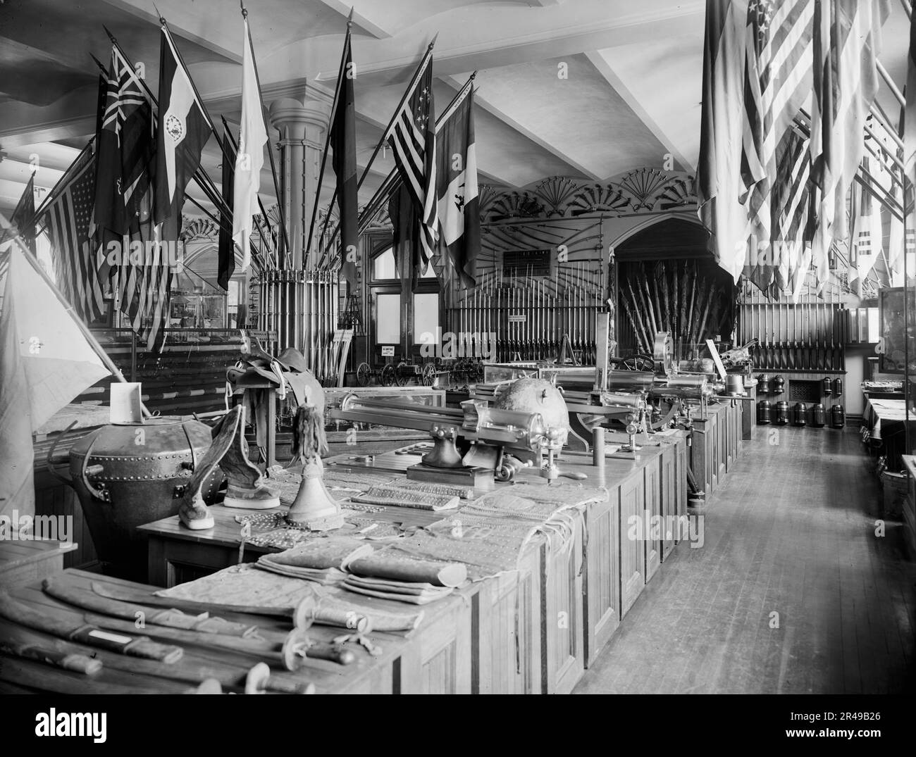 Ordnance Museum, Academy Hall, U.S. Military Academy, c1901 Stock Photo ...